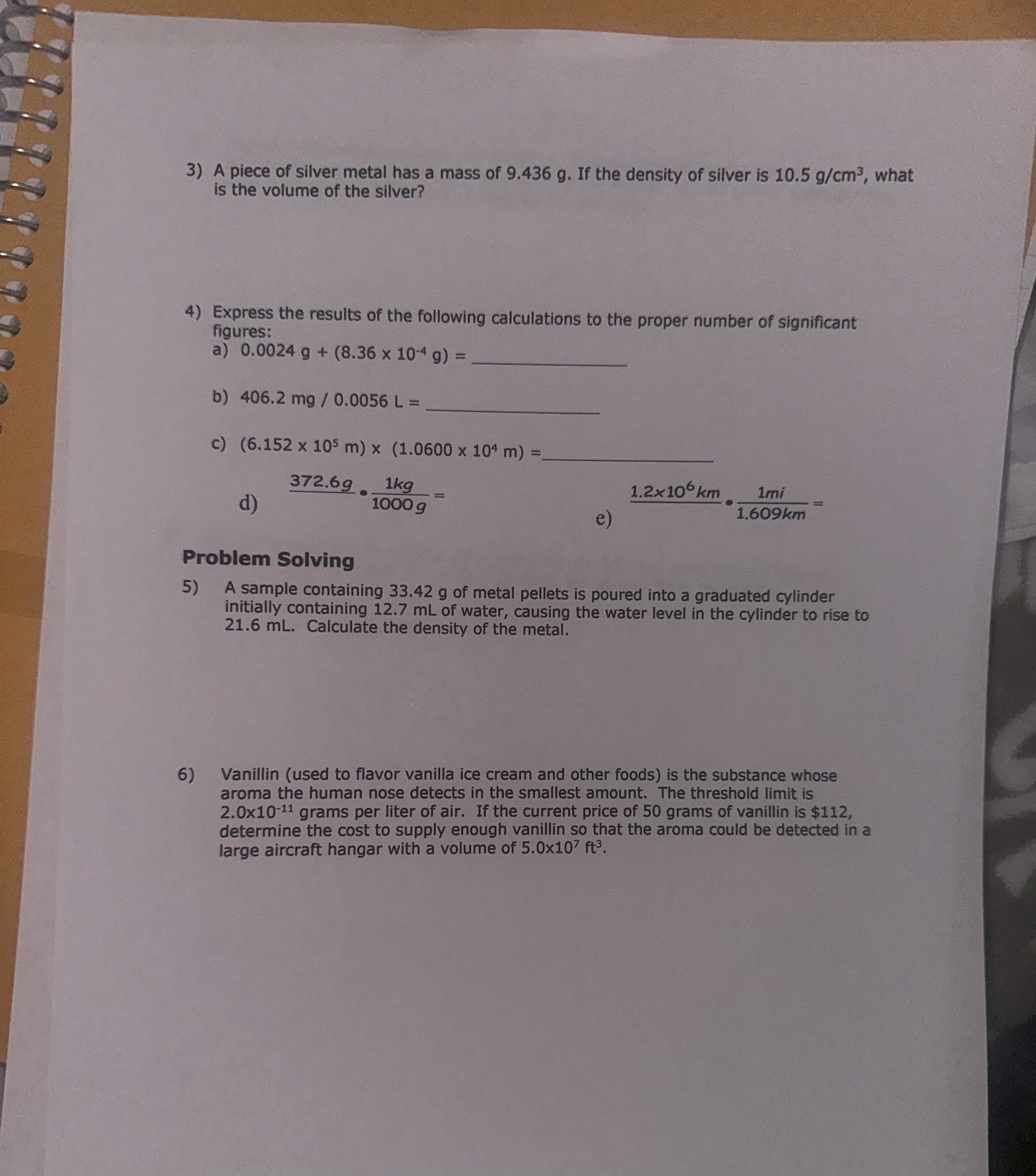 Solved A piece of silver metal has a mass of 9.436 ﻿g . ﻿If | Chegg.com