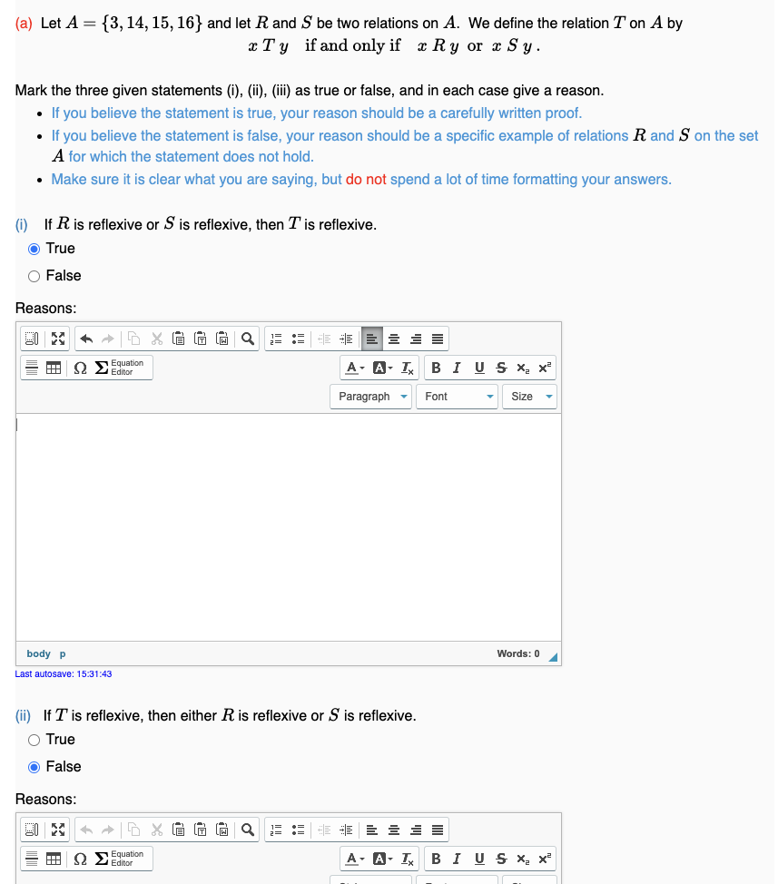 Solved (a) Let A={3,14,15,16} and let R and S be two | Chegg.com