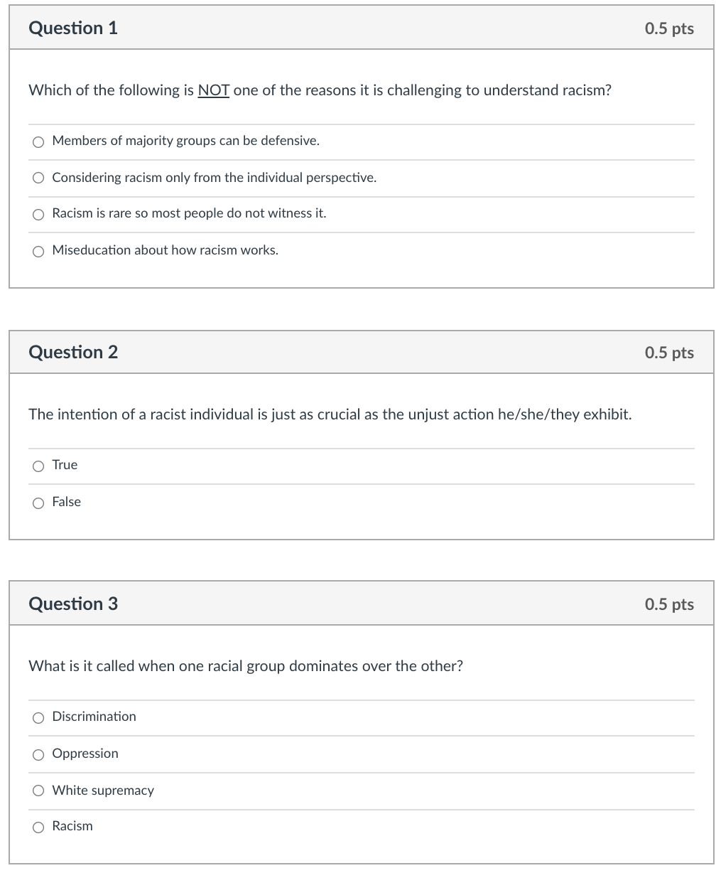 Solved Question 1 0.5 pts Which of the following is NOT one | Chegg.com