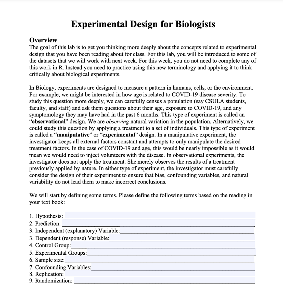 Solved Overview The goal of this lab is to get you thinking | Chegg.com