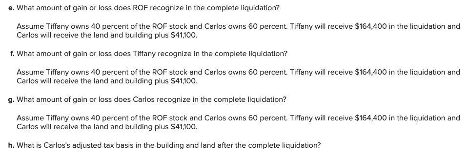 Tiffany and Carlos decided to liquidate their jointly | Chegg.com