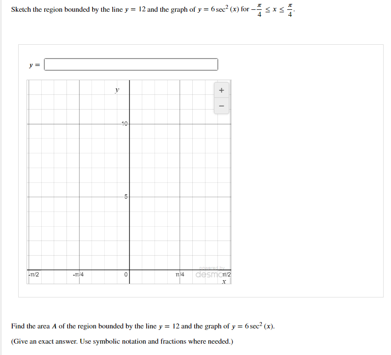 Solved Sketch the region bounded by the line y=12 ﻿and the | Chegg.com