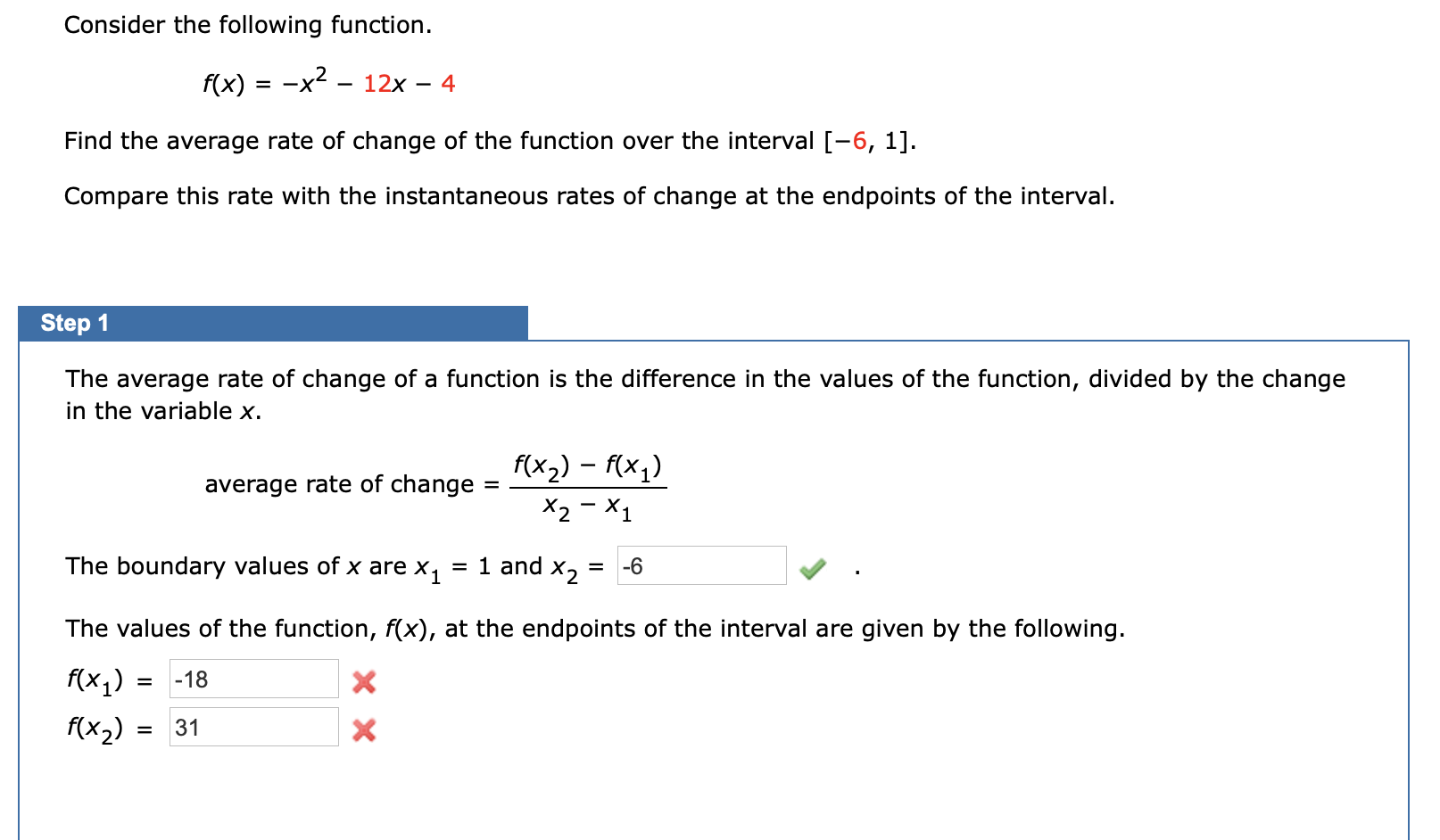 Solved Consider the following function. f(x) = -x2 – 12x - 4 | Chegg.com