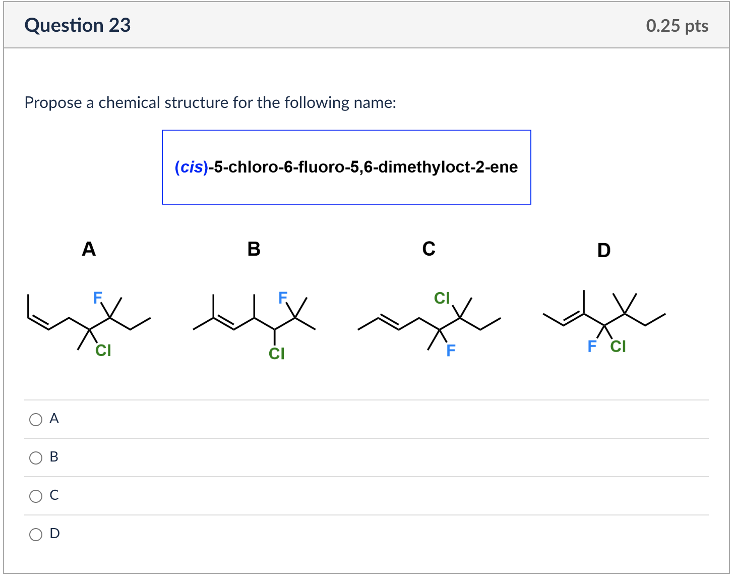 Solved Propose a chemical structure for the following name: | Chegg.com