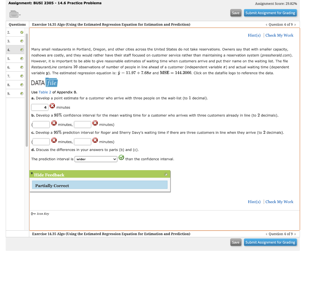 Assignment: BUSI 2305 - 14.6 Practice Problems | Chegg.com