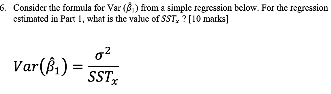 Solved 6. Consider the formula for Var (21) from a simple | Chegg.com