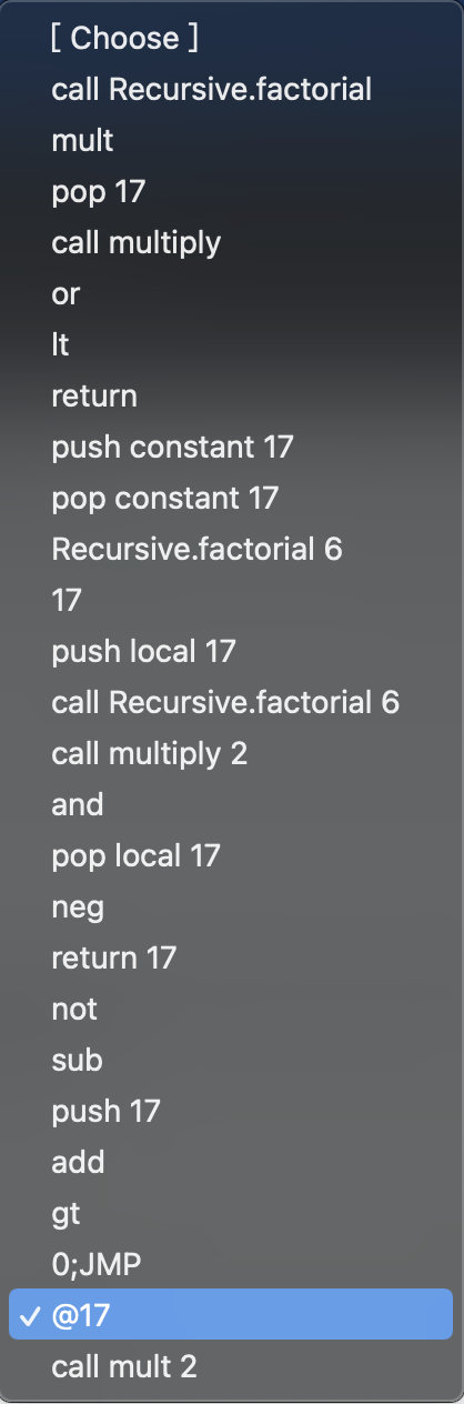 Solved Category: VM Call Select exactly 2 lines of Hack VM | Chegg.com