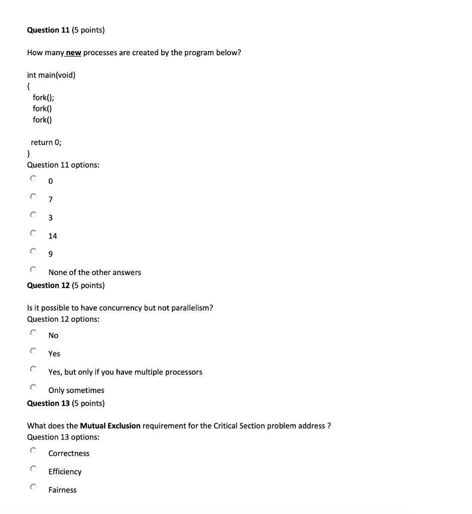 Solved Question 5 (5 points) Consider the following | Chegg.com