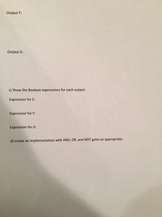 Solved 1. Design a circuit with 4 inputs, A, B, C, D, and 3 | Chegg.com
