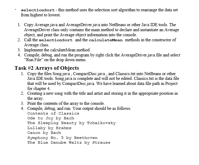 Solved Task #1 Average Class Create a class called Average | Chegg.com