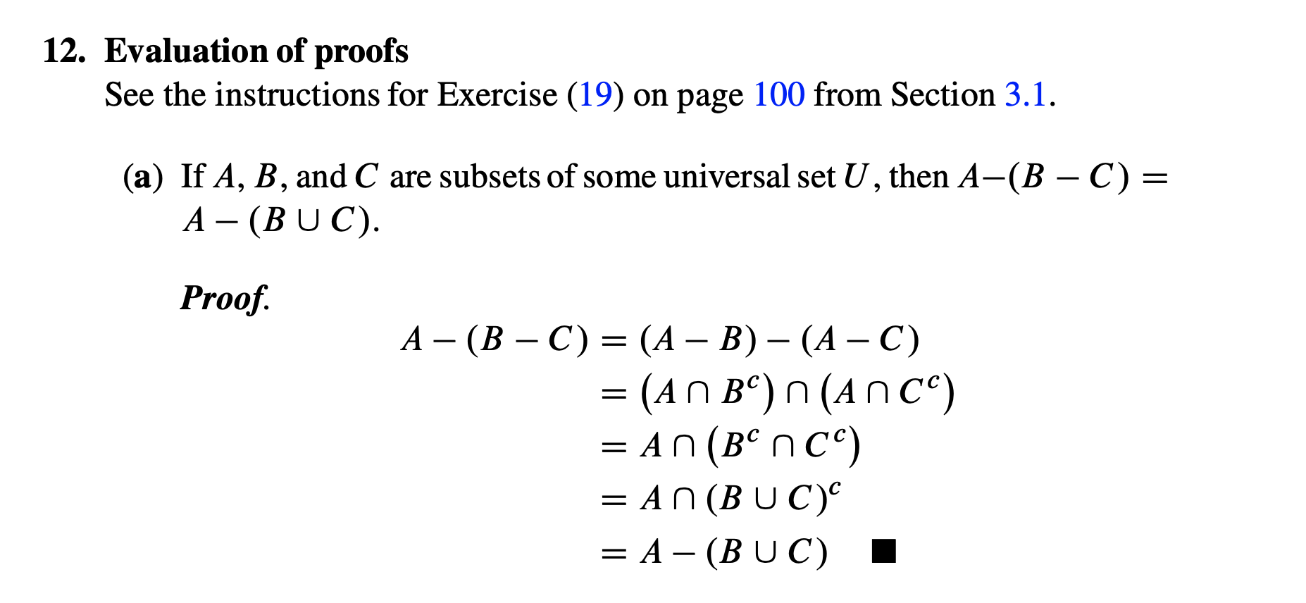 Solved 12. Evaluation of proofs See the instructions for | Chegg.com