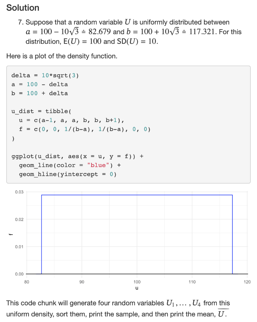Solution 7. Suppose that a random variable U is | Chegg.com