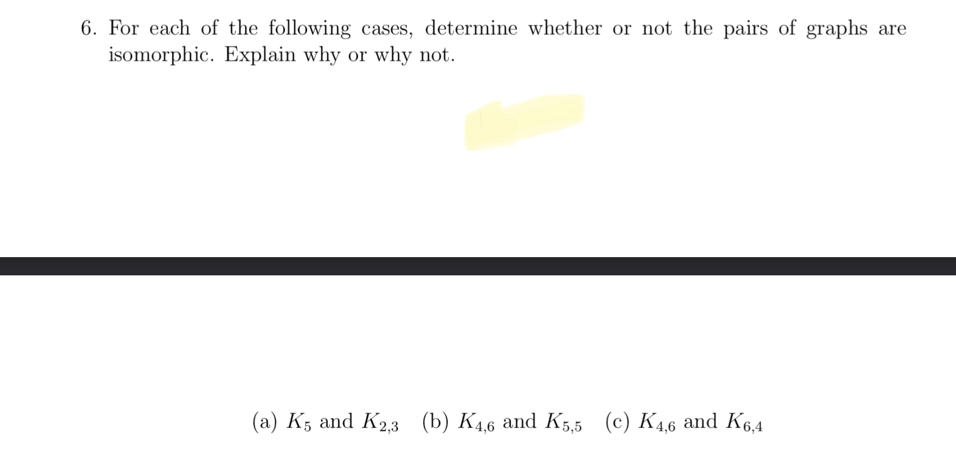 Solved For each of the following cases, determine whether or | Chegg.com