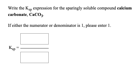 Solved Write the Ksp expression for the sparingly soluble | Chegg.com