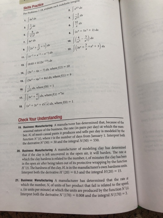 Solved Skills Practice For Problems 1-18,evaluate each | Chegg.com