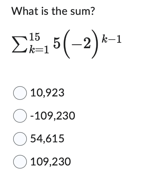 Solved What is the sum? | Chegg.com