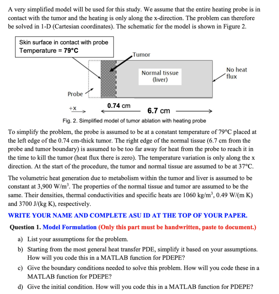 Solved Thermal ablation of hepatic tumors 1 Heated probes | Chegg.com