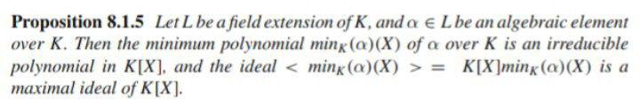 Solved Proposition 8.1.5 Let L be a field extension of K, | Chegg.com