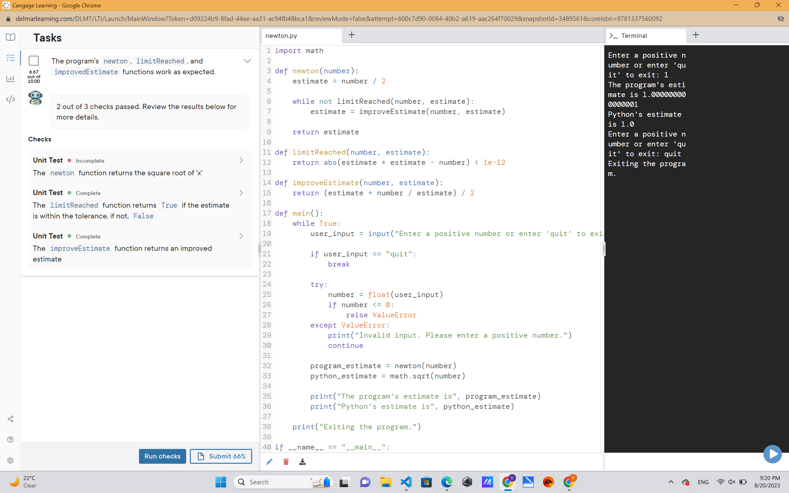 Solved Restructure Newton's method (Case Study: | Chegg.com
