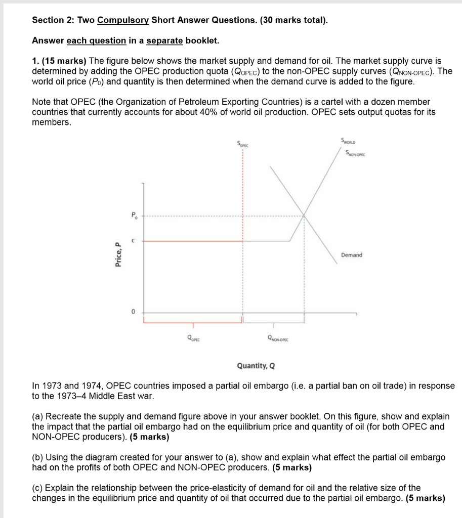 Solved Section 2: Two Compulsory Short Answer Questions. (30 | Chegg.com