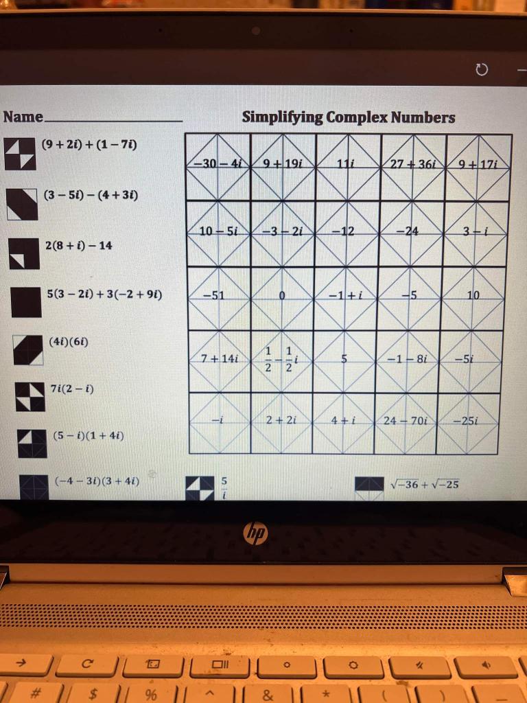 Solved Simplifying Complex Numbers (9+2i)+(1−7i) | Chegg.com
