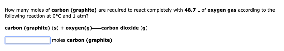 Solved How many moles of carbon (graphite) are required to | Chegg.com