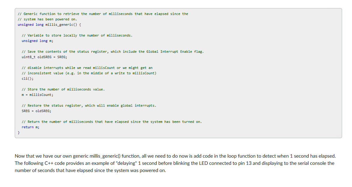 Lab #5: Interrupts. C++ Use the below code as | Chegg.com