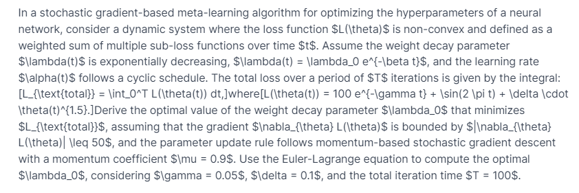Solved In a stochastic gradient-based meta-learning | Chegg.com