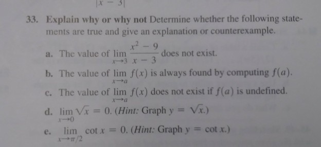 Solved 33. Explain why or why not Determine whether the | Chegg.com