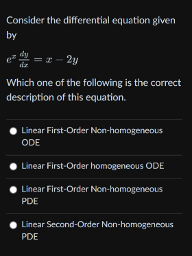 Solved Consider the differential equation given by | Chegg.com