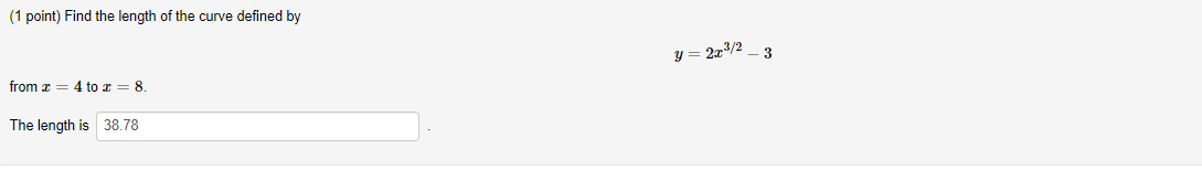 Solved Find the length of the curve defined | Chegg.com