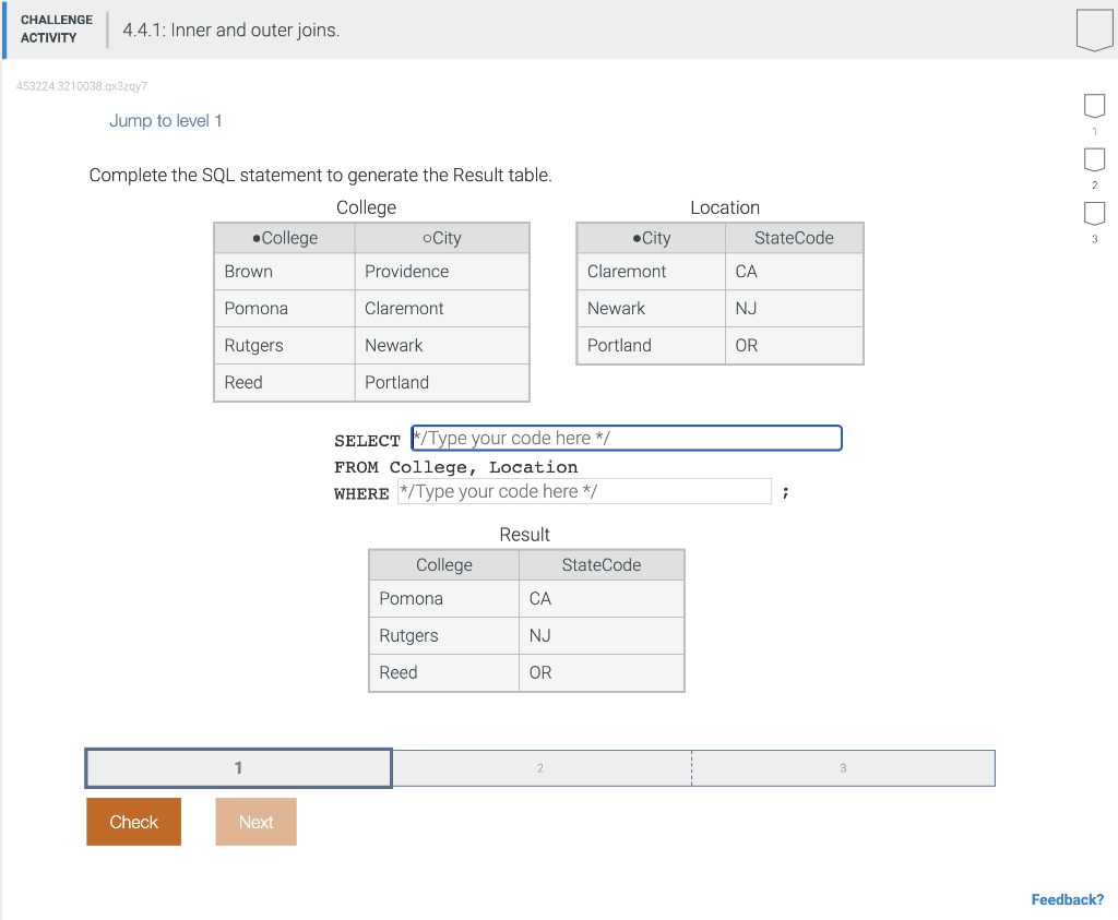 Solved Complete the SQL statement to generate the Result | Chegg.com