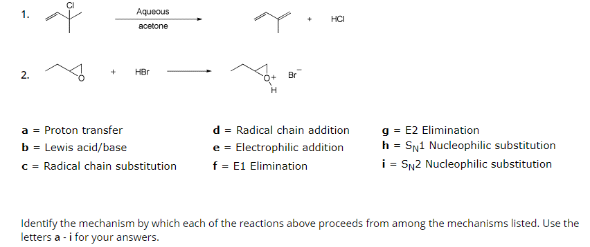Solved 1. 2. a= Proton transfer b= Lewis acid/base c= | Chegg.com