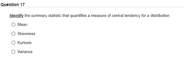 Solved Identify The Summary Statistic That Quantifies A 4915