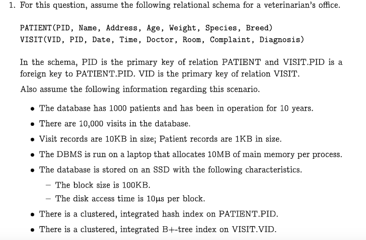 1. For this question, assume the following relational | Chegg.com