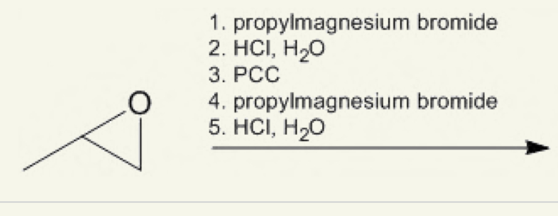 Solved 1. propylmagnesium bromide 2. HCl,H2O 3. PCC 4. | Chegg.com