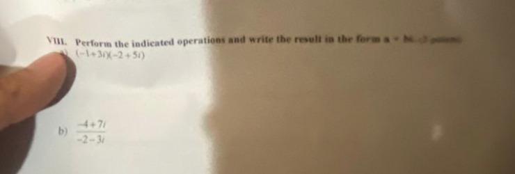 Solved Perform the indicated operations and write the result | Chegg.com