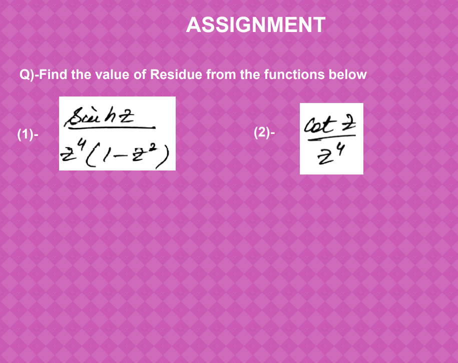 Solved P)-Find the value of Residue from the functions below | Chegg.com