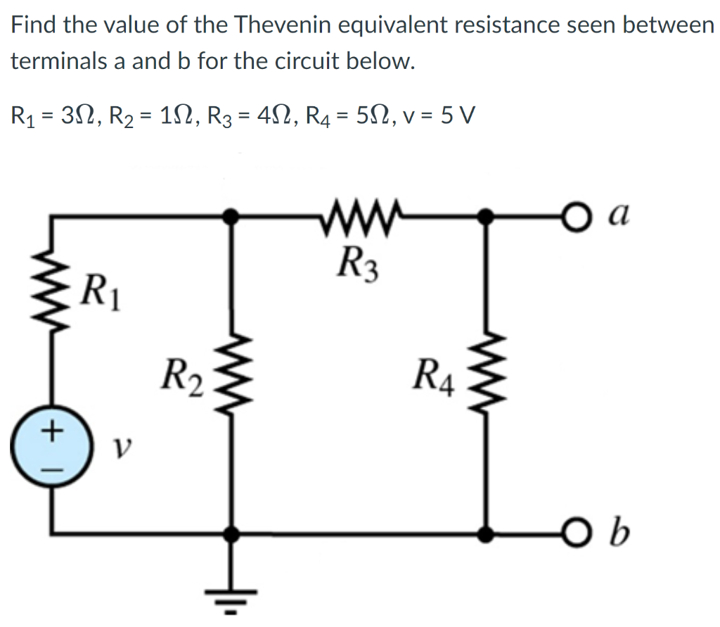 Solved 1. Find the value of the Thevenin equivalent voltage | Chegg.com