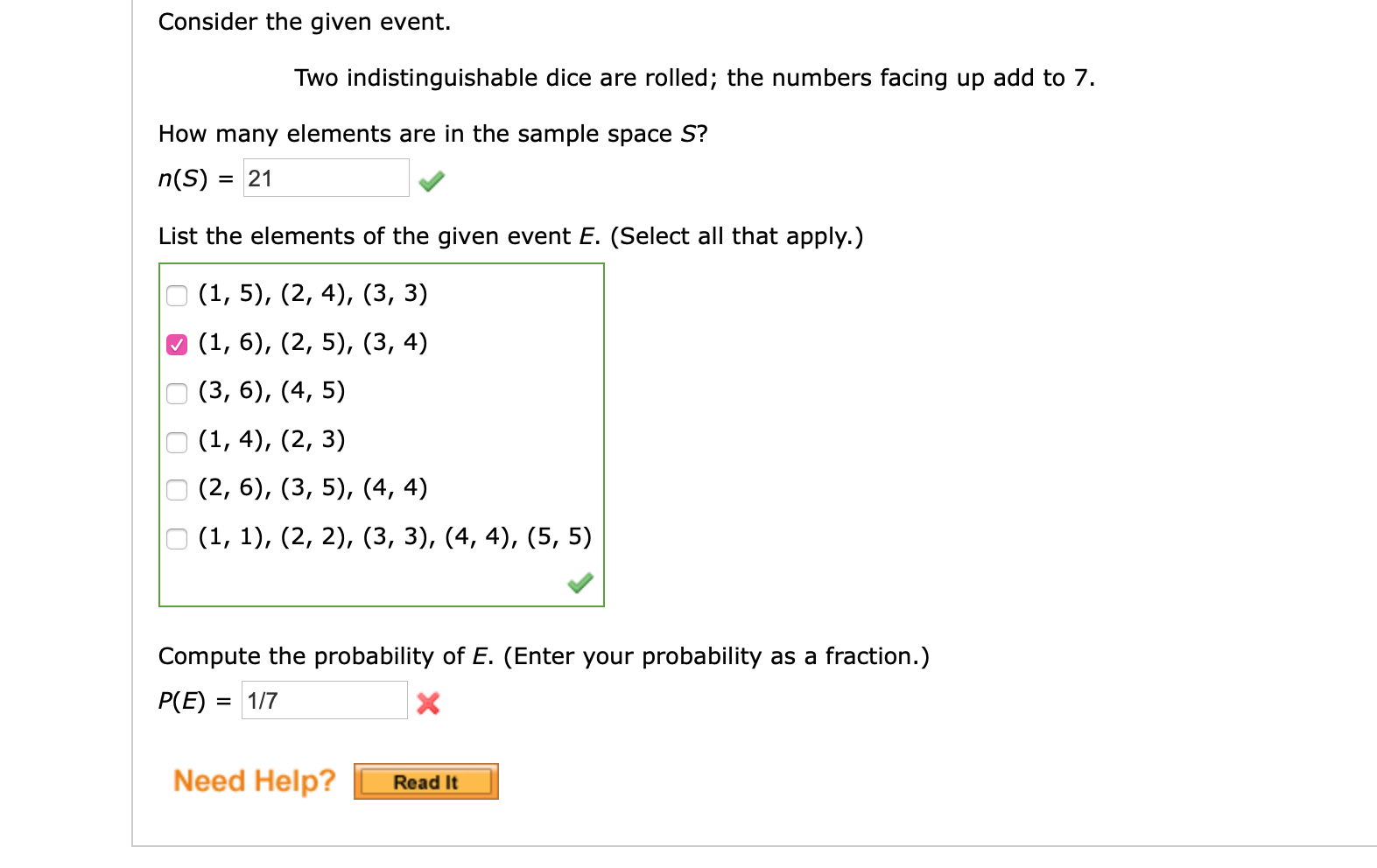 Solved Compute the probability of E. (Enter your probability | Chegg.com