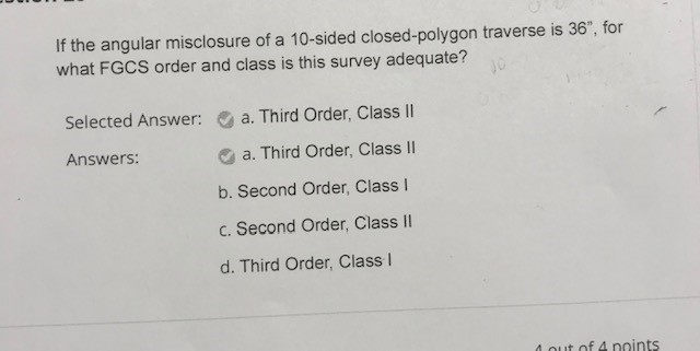 Solved If the angular misclosure of a 10-sided | Chegg.com