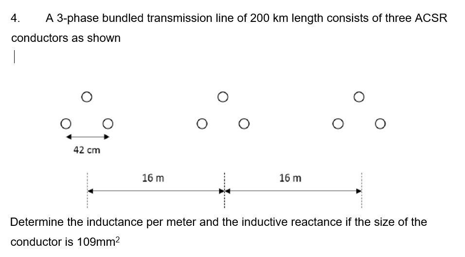 Solved 3. The arrangement of conductors of a single-phase | Chegg.com