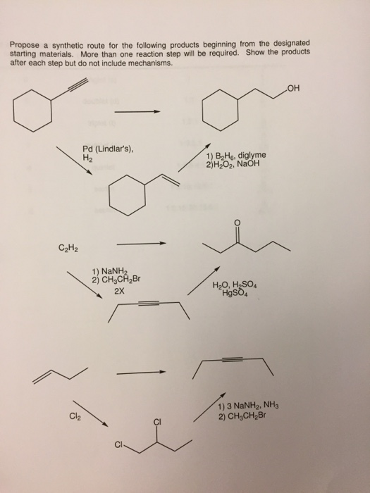 Solved Propose a synthetic route for the following products | Chegg.com