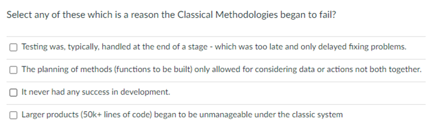 Solved Select any of these which is a reason the Classical | Chegg.com