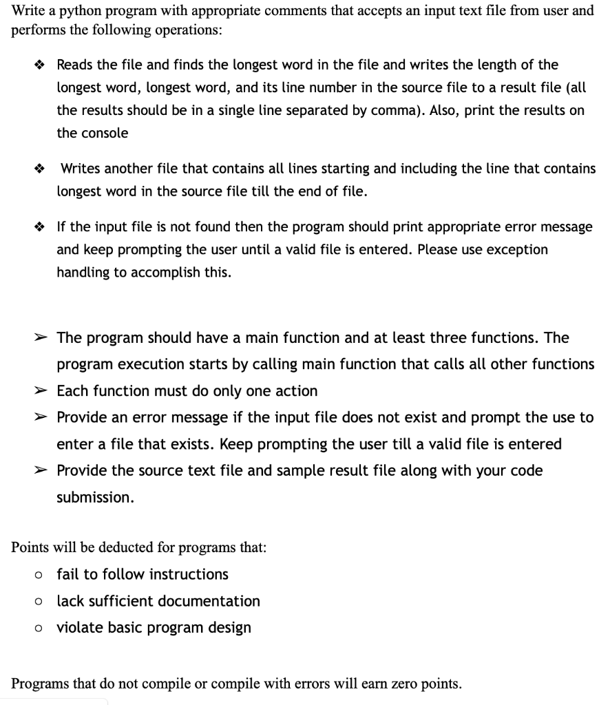 Solved Write a python program with appropriate comments that | Chegg.com