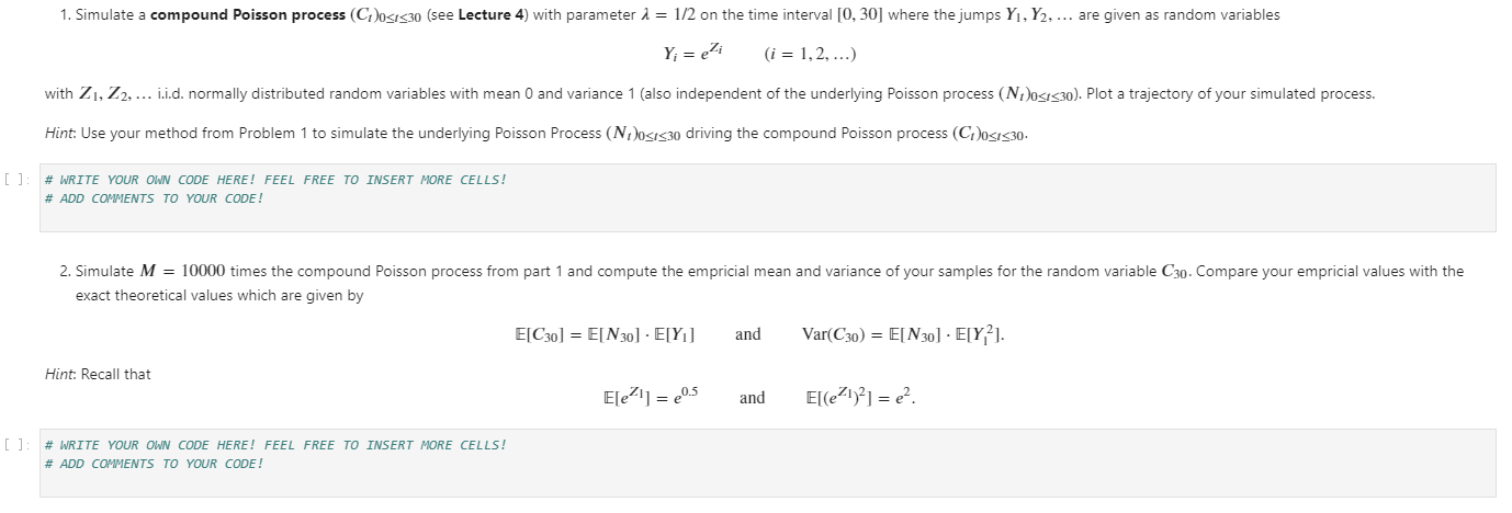 1 Simulate A Compound Poisson Process Ctos 