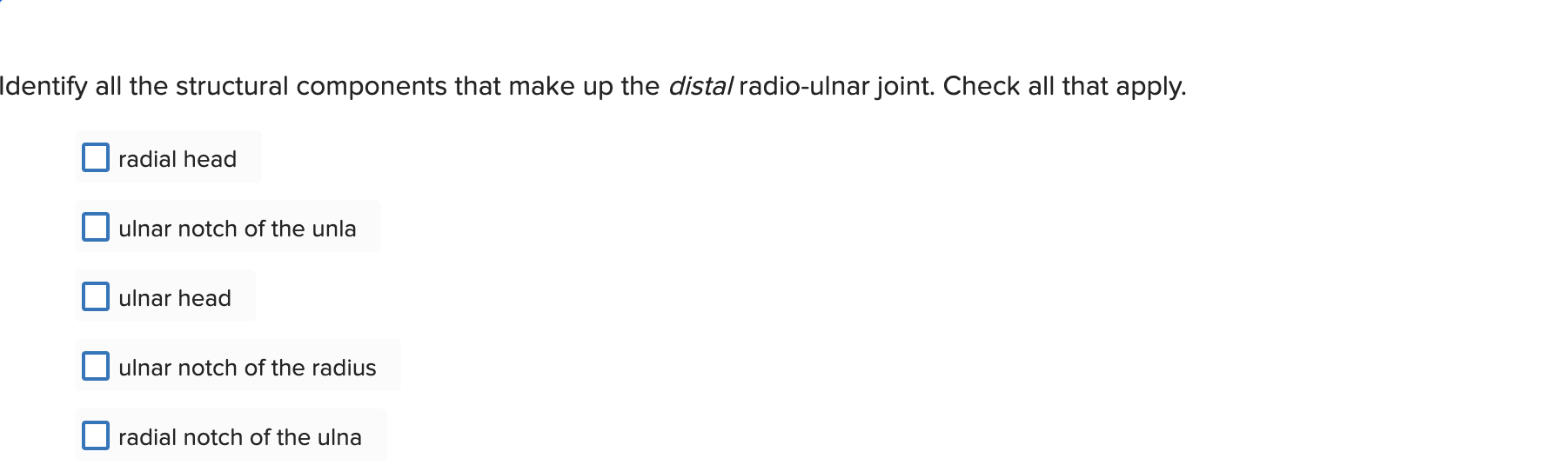Solved dentify all the structural components that make up | Chegg.com