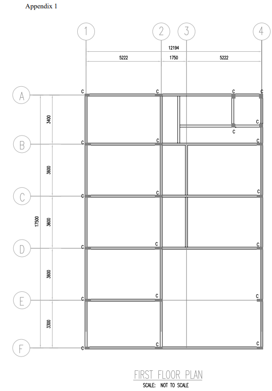 Solved Appendix 1 shows a structural drawing of the first | Chegg.com
