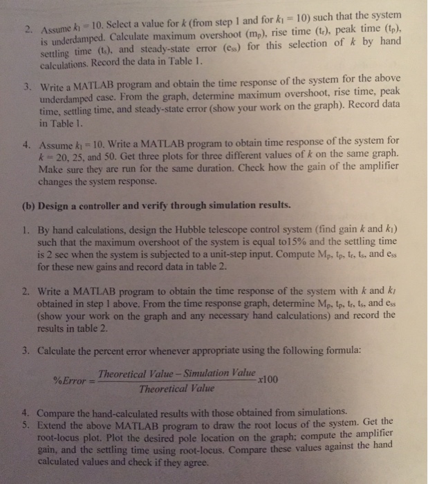 Solved Title: Study and Design of a Second-Order Control | Chegg.com