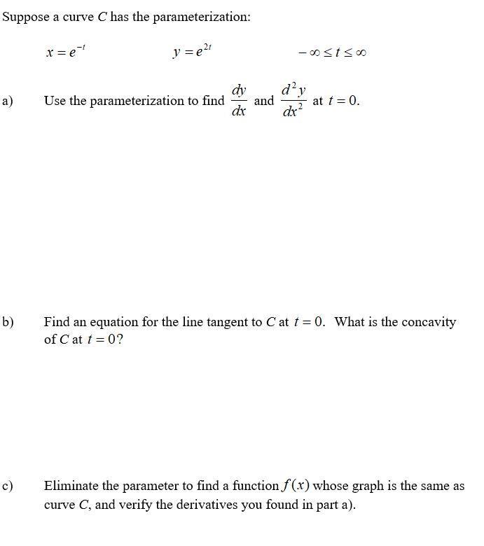 Solved Consider the parameterization for the cycloid given | Chegg.com